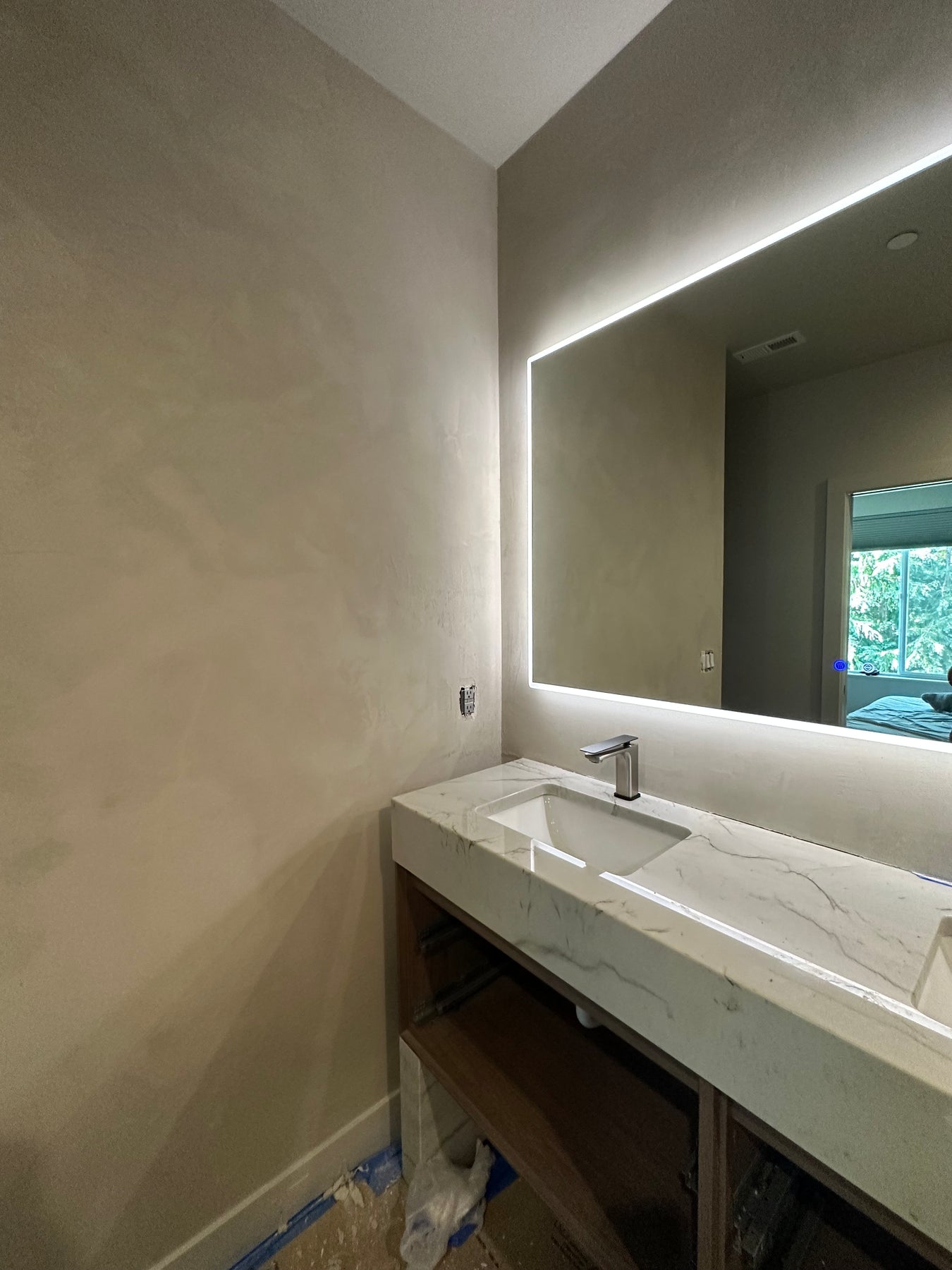 Zeek 60"x36" Backlit LED Rectangular Bathroom Wall Large Mirror Double ...