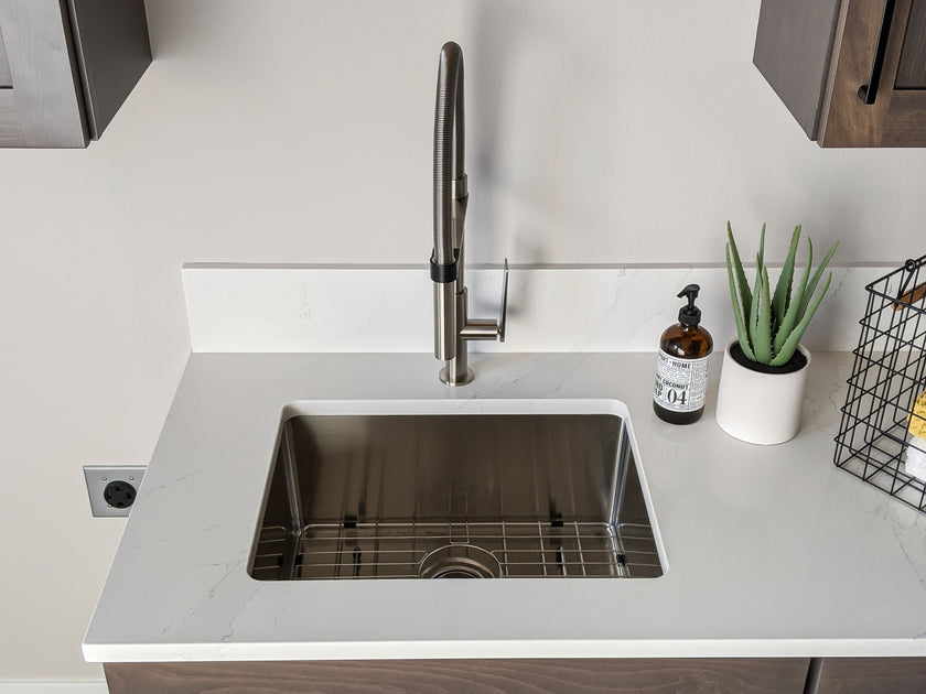 Zeek 23" Small Radius Undermount / Drop-In Bar / Kitchen Sink ZH-BR23